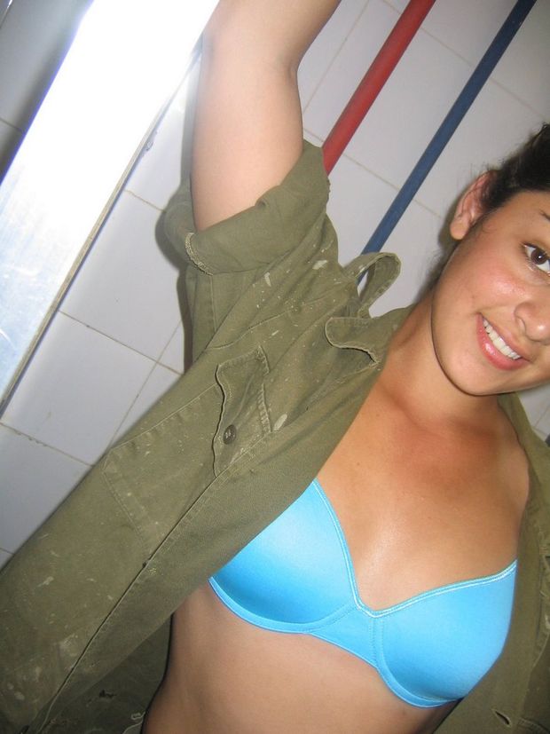 Israeli Female Soldier Showing Bra Gupr