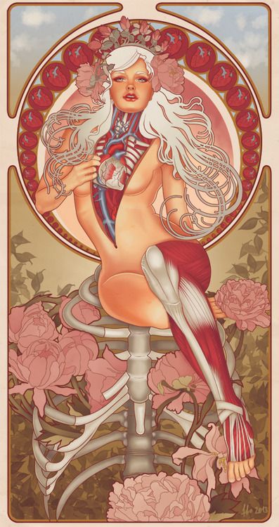 Art Nouveau Anatomy Lessons Shaddicus