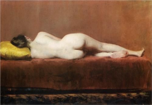 Nude Recumbent William Merritt Chase 1888 Avers