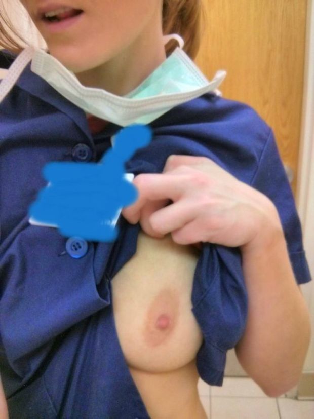Nurse Flashing Tit Gthang
