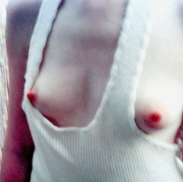 Exhibitionist Milf Braless In Loose Halter Top Harley Rocker