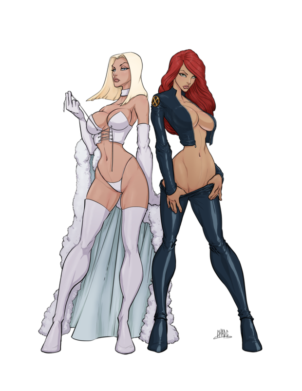 Black Widow And Emma Frost Decowcl