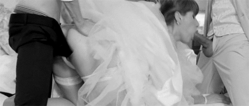 Horny Bride Having A Threesome To Arouse Her Drunk Hot Girlfriend