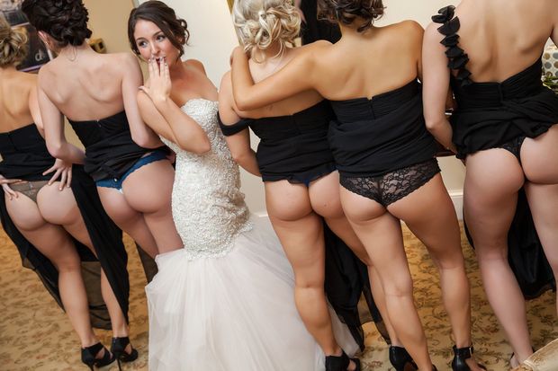 Great Shot Of Bridesmaids Flashing Asses Cbreezy22