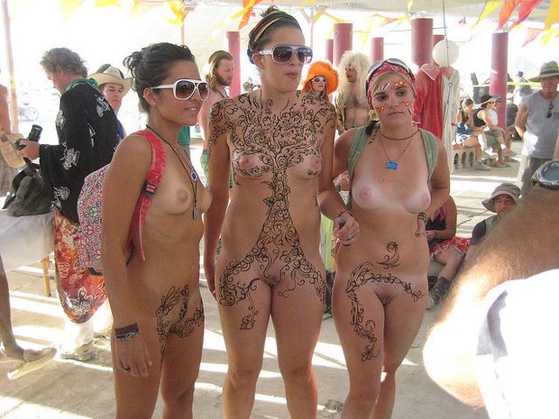 Nude Burning Man Festival Art Nudeshots