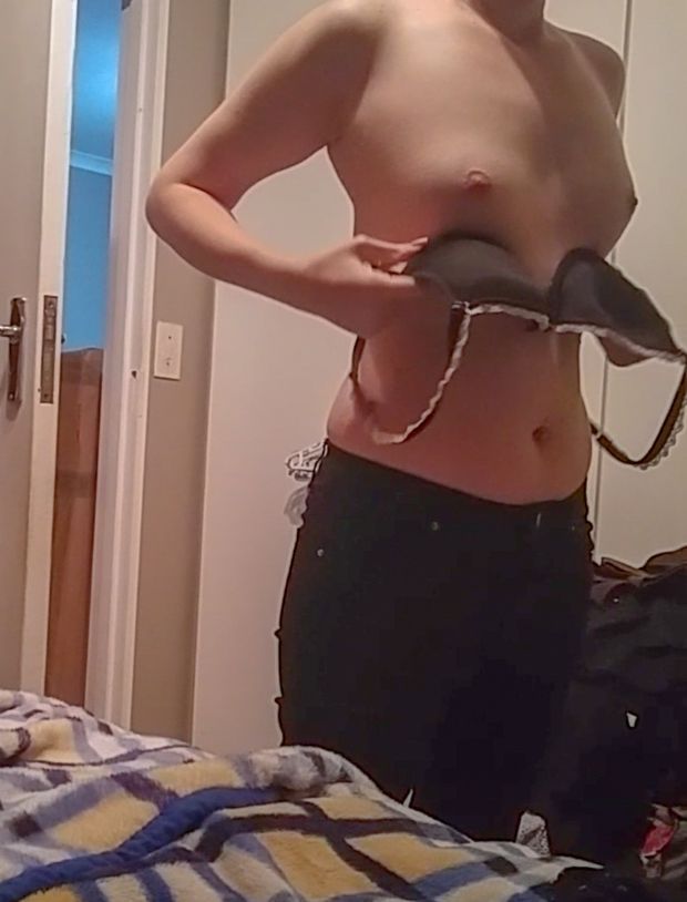 Wife Putting On Her Bra Nakedwife101