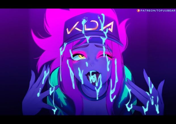Akali Neon Cumshot Blackwili