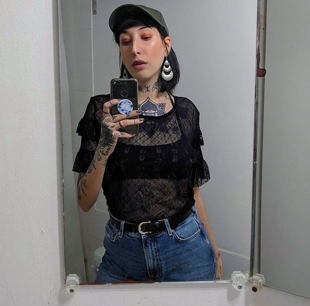 Goth Babe In Black In See Through Style Corpsecollectingcountess
