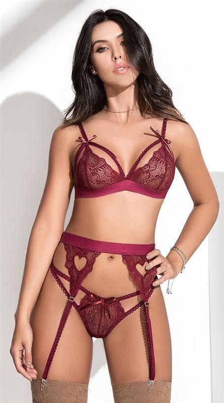 Burgundy Lingerie Seanr83