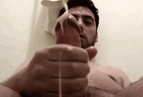 Guy Jerks And Shoots Big Load Swordswallower