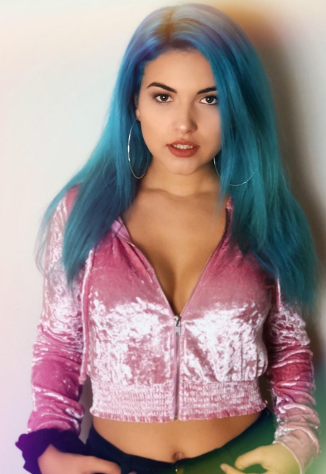 Sexy Blue Haired Katrina Stuart Bbc45