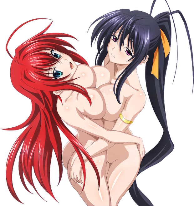 Rias And Akeno Rub Between Each Other Smokingbluekush