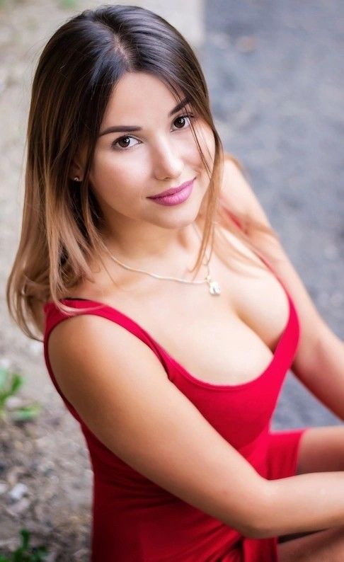 Red Dress Cleavage Curiousandhorny