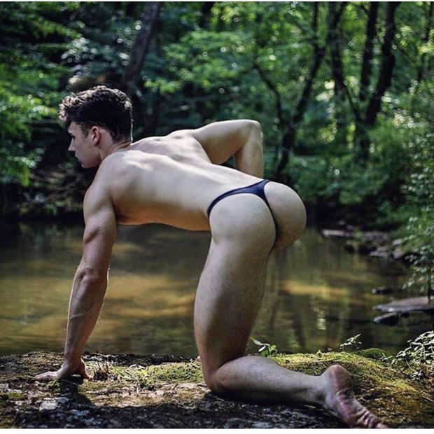 Guy Outside In Thong Corey716