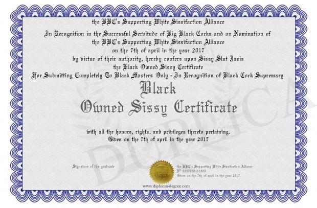 Black Owned Sissy Certificate Sissyciarra