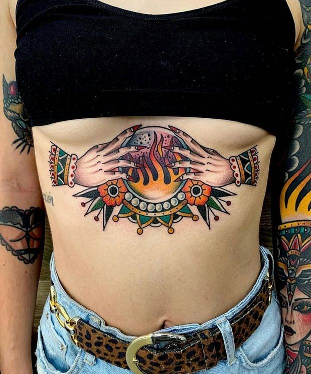 Women Stomach Tattoo Placements Nudebros1