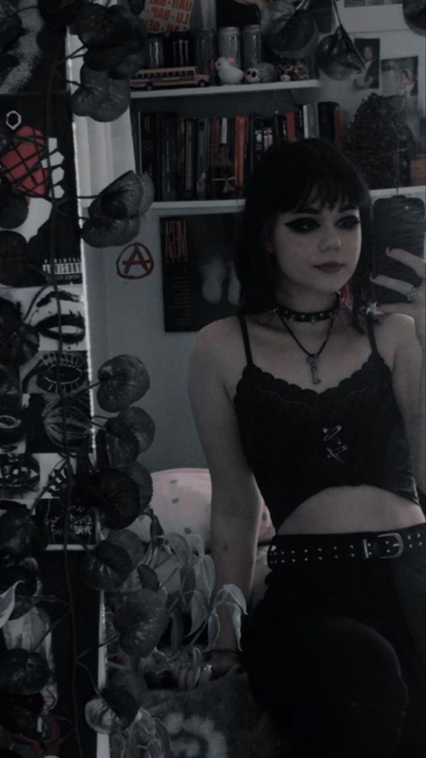 Ultra Goth Chick In Mirror Buttercrumbz