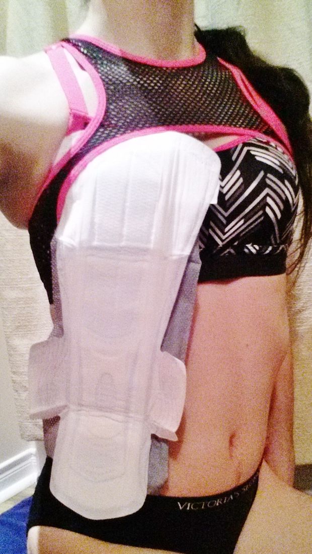A Thin Slut Next To Her Kotex Pad Bombshellbra