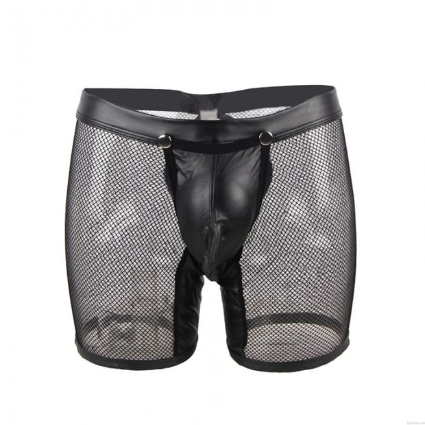 Sexy Pantalones Cortos De Rejilla Huecos Con Bolsa Wendith