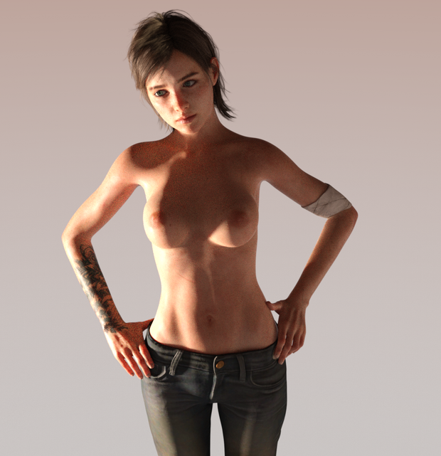 Hot Beautiful Ellie Williams Topless Lilys3d