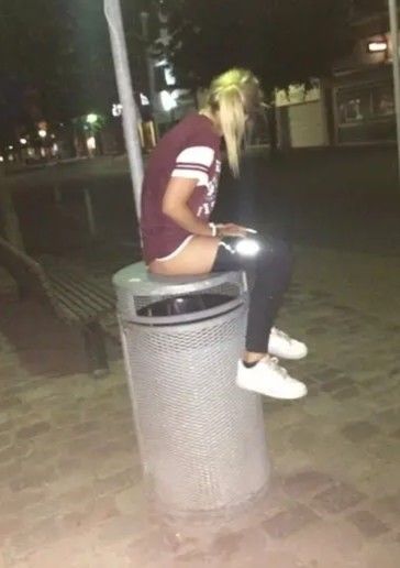 Up On The Trash To Pee Oldblueeyes99