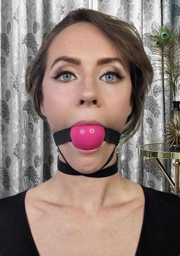 Captive Silenced With A Pink Ball Gag Ropemaster