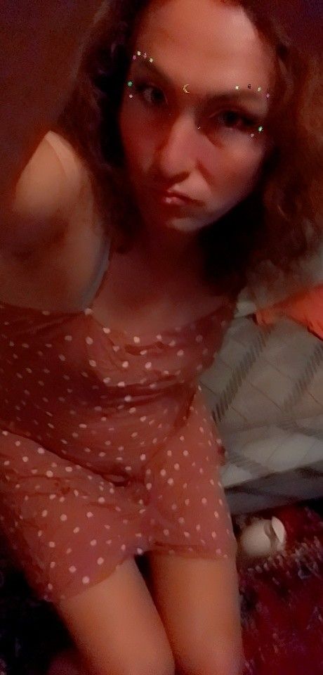 Brunette In Polka Dot Dress Celestelesbian