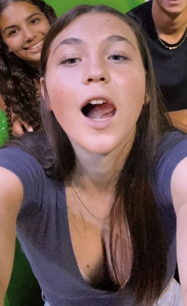 Grace Showing Cleavage Selfie Male43can