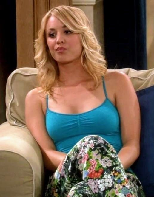 Kaley Cuoco In Blue Top Streetsamurai
