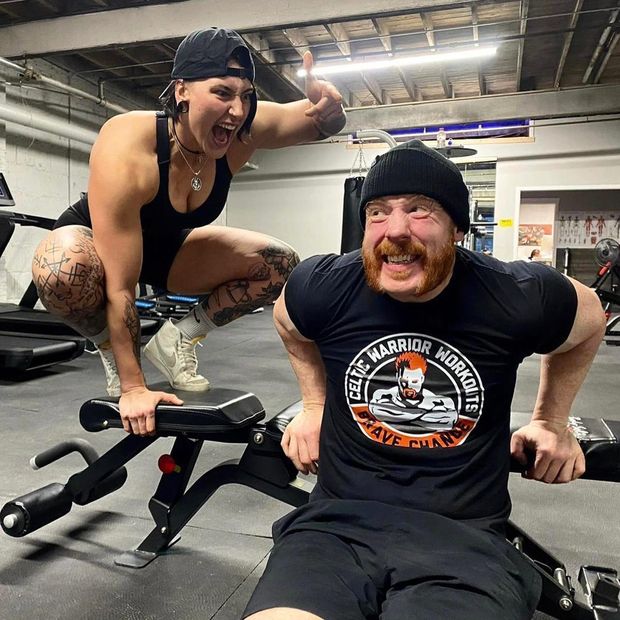 Rhea Ripley With Sheamus In Work Out Gym Antdv