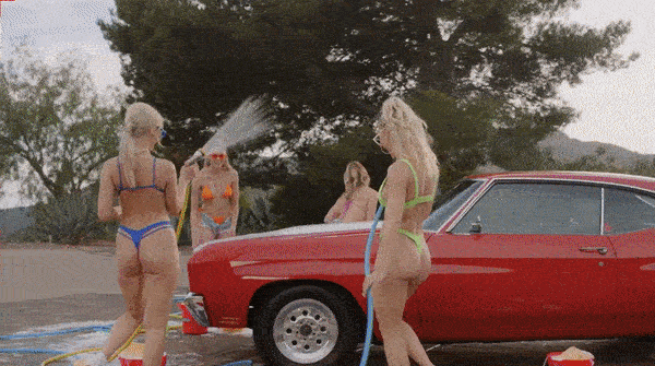 Sexy Hot Bikini Porn Babes Soapy Fun Washing Car Antdv