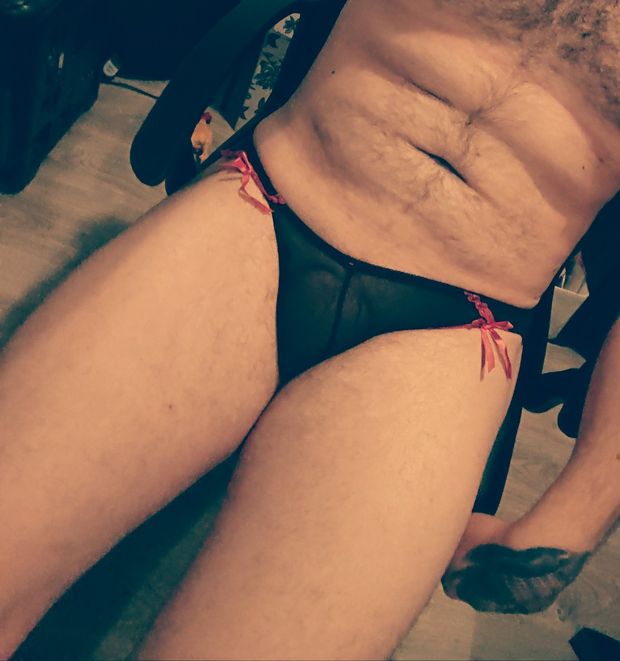My Cock Bulge In My Wife Thong Bigmydickthong