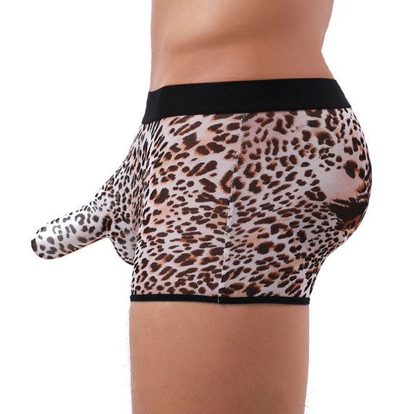 Sexy Leopard Mens Boxer Briefs Elephant Nose Lilywendy
