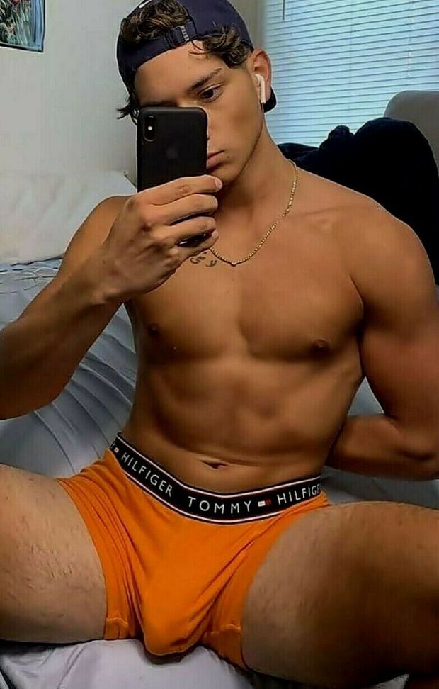 Shirtless Male Hunk Beefcake Muscular Frat Jock Phnix