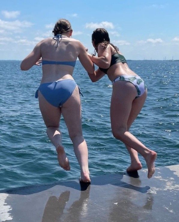 Teens Jumping Off Concrete Dock Male43can