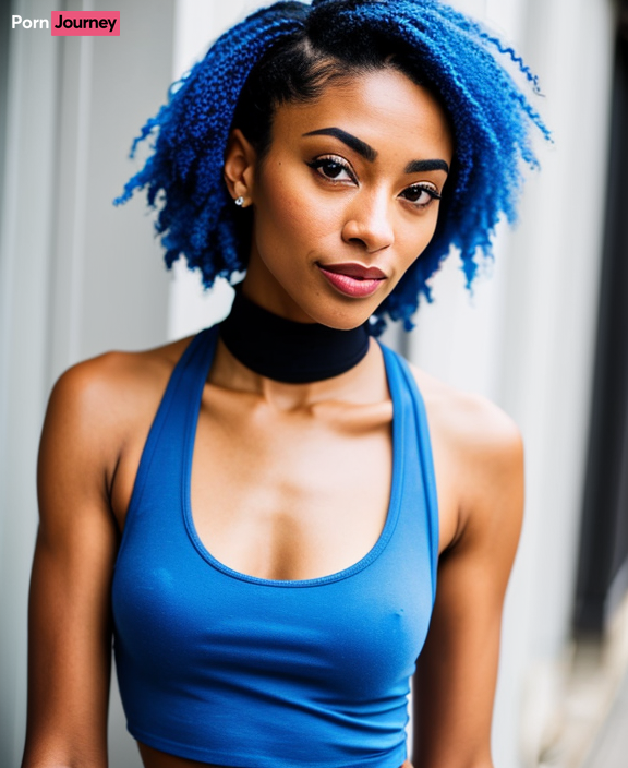 Ai Black Babe With Blue Hair Spedoinkle14