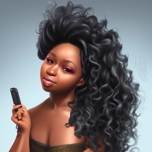 Curly Haired Beauty Portrait Philupxl