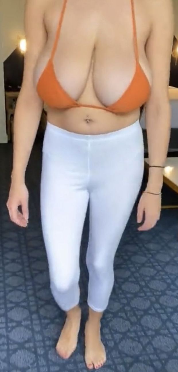 Tiny Bikini Barely Contains Massive Breasts Toobusyliving