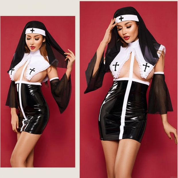 Sexy Halloween Religieuse Déguisements Costume Lilywendy