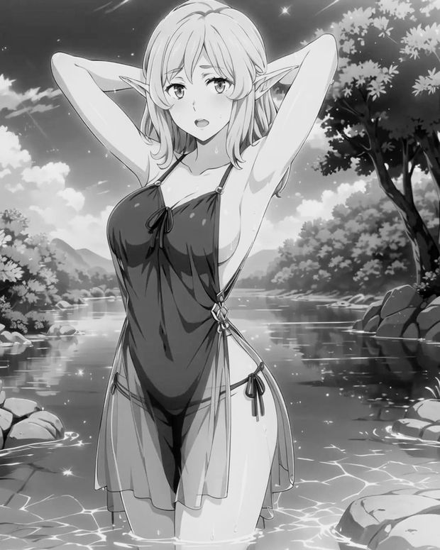 Elf Black And White Mochapocka1